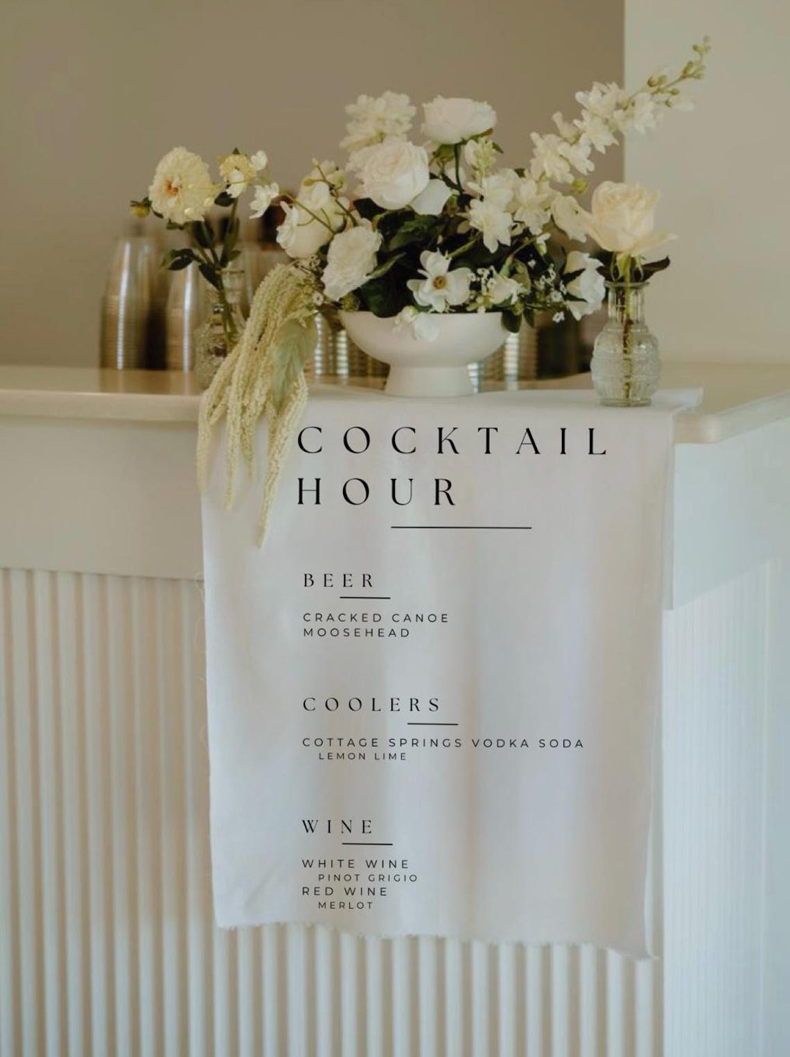 Wedding Bar Sign Editable Template - Cricut Compatable, Fabric Linen ...