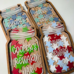 Custom Reward Jar With Tokens | Reward Jar for Kids | Reward System ...