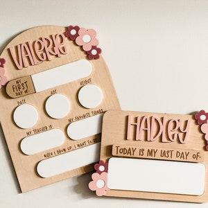 First and Last Day of School Sign | Flower School Sign | School Gift ...