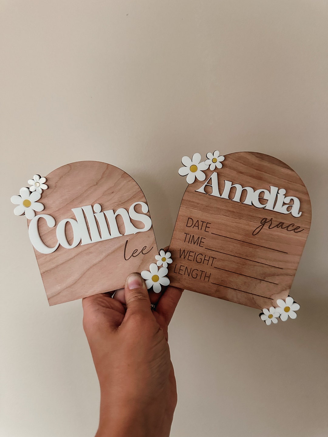 Daisy Name Announcement Sign | Hospital Name Sign | Baby Name Sign ...