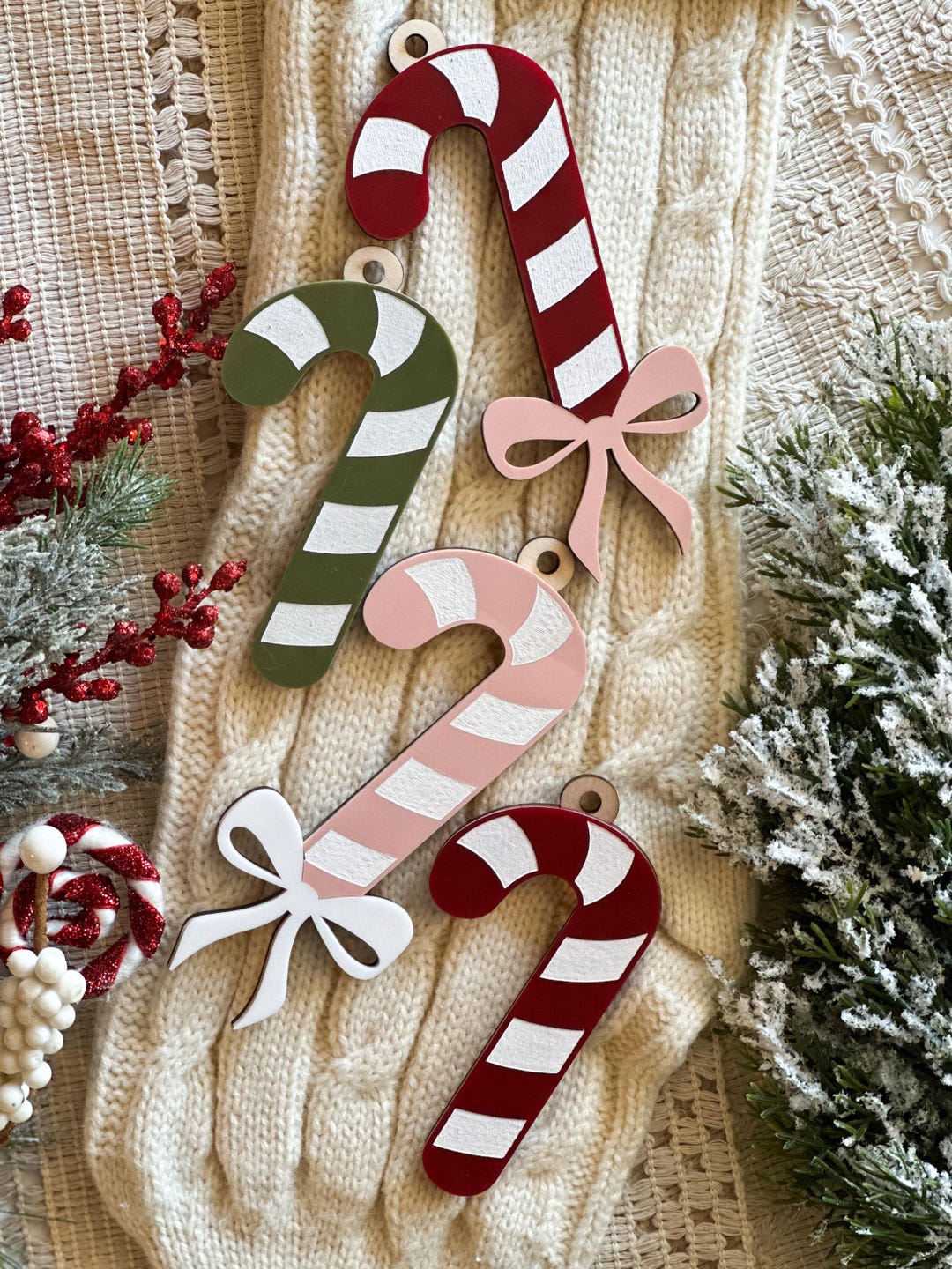 Personalized Candy Cane Christmas Ornament | Custom Name Ornament ...