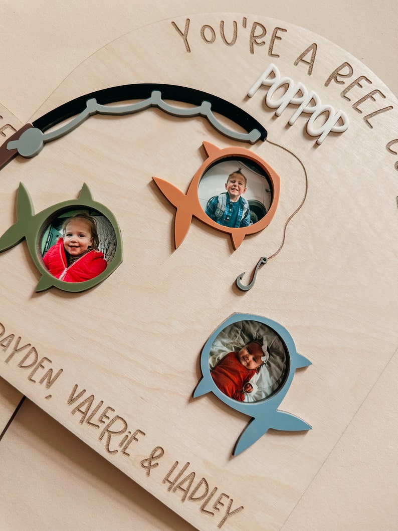 Father’s Day Photo Sign | Fishing Father’s Day Sign | Gifts for Dad ...