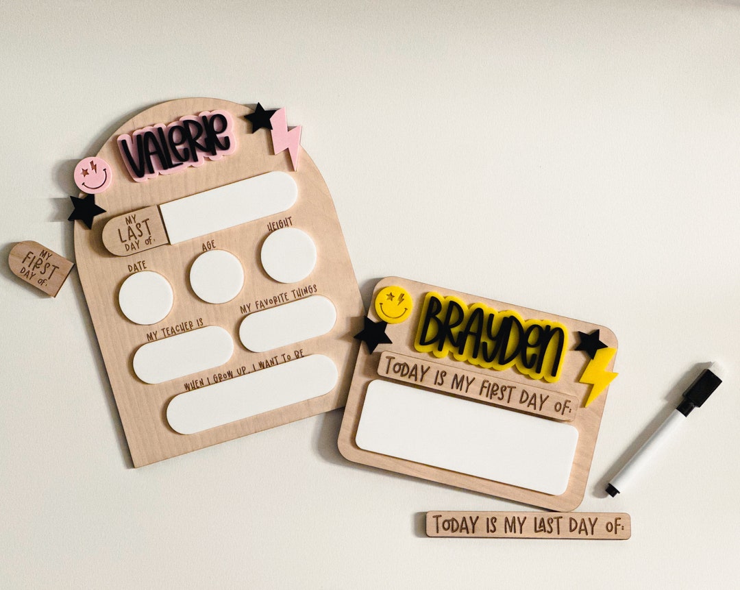 First and Last Day of School Sign | School Sign | School Gift for Kids ...