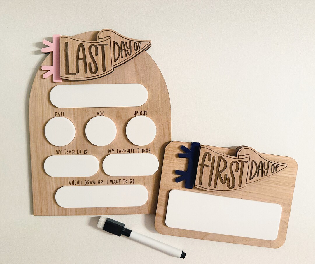First and Last Day of School Interchangeable Sign | Back to School Gift ...