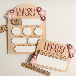 First and Last Day of School Sign | Flower School Sign | School Gift ...