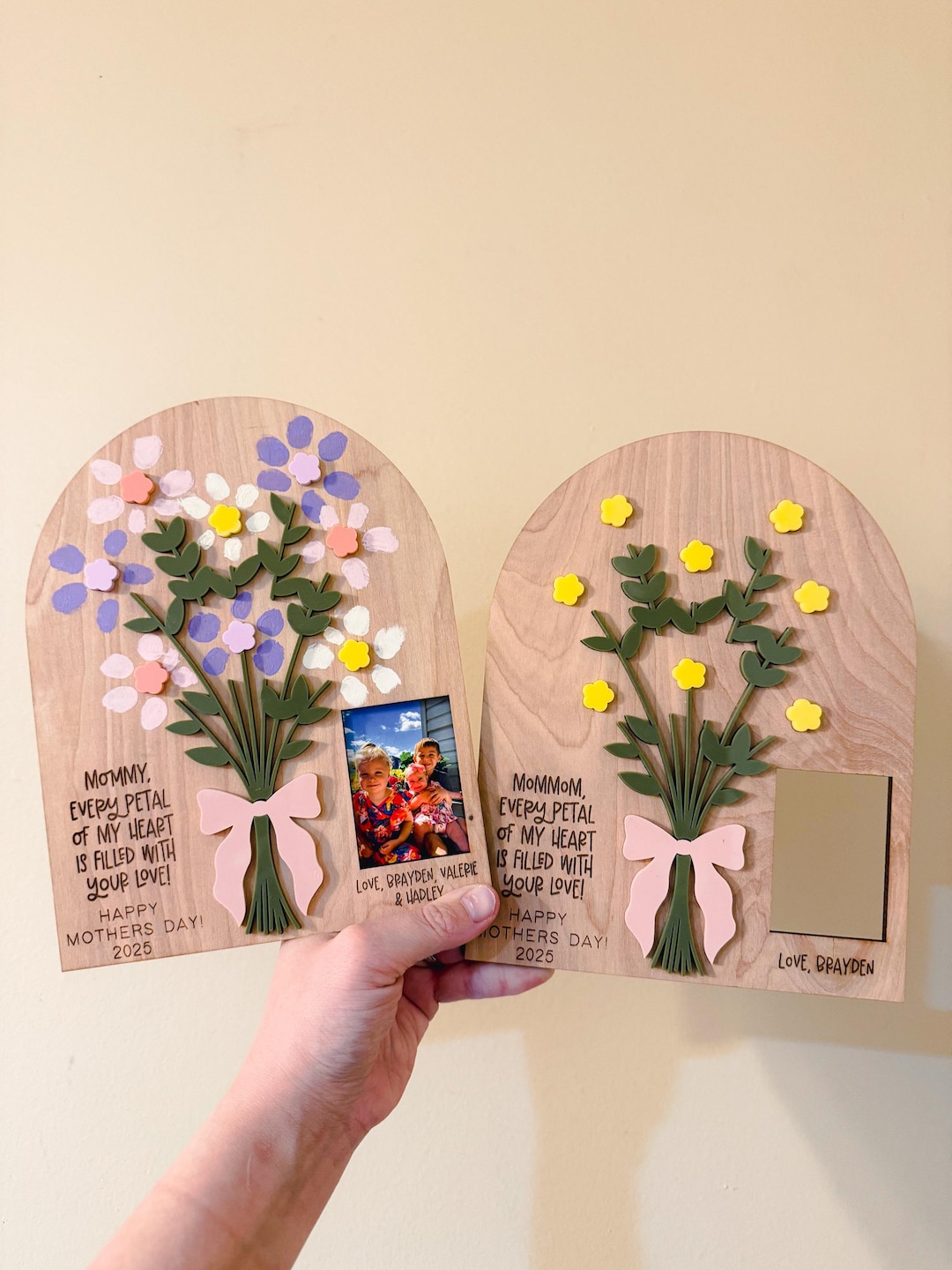 DIY Flower Bouquet Fingerprint Sign | Mother's Day Sign | Gifts for Mom ...