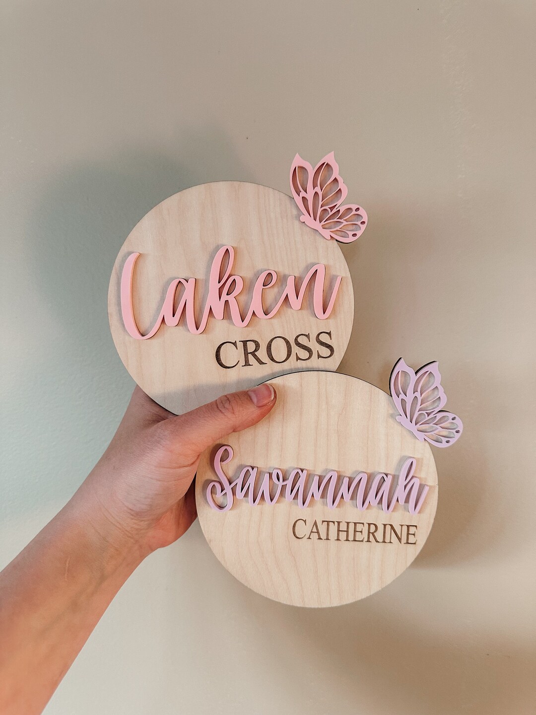 Butterfly Name Announcement Sign | Hospital Name Sign | Baby Name Sign ...