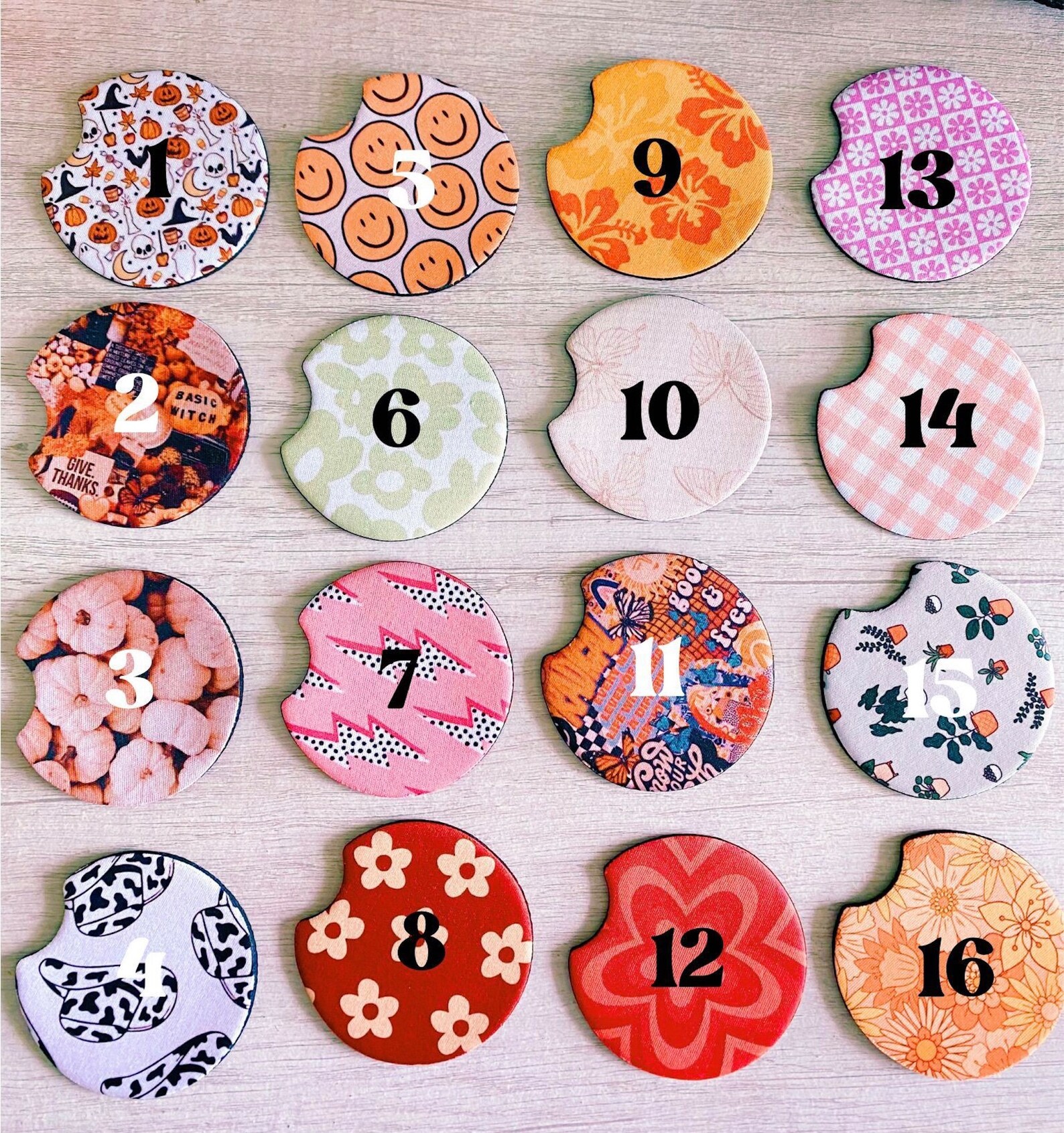 Cute Car Coasters Retro Car Coasters Preppy Car Coasters - Etsy