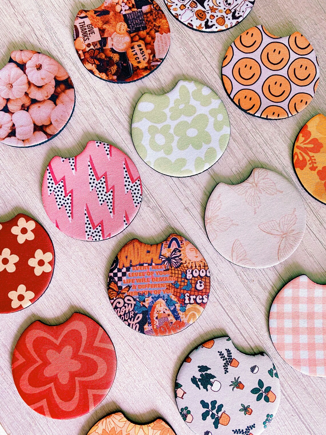 Cute Car Coasters Retro Car Coasters Preppy Car Coasters - Etsy