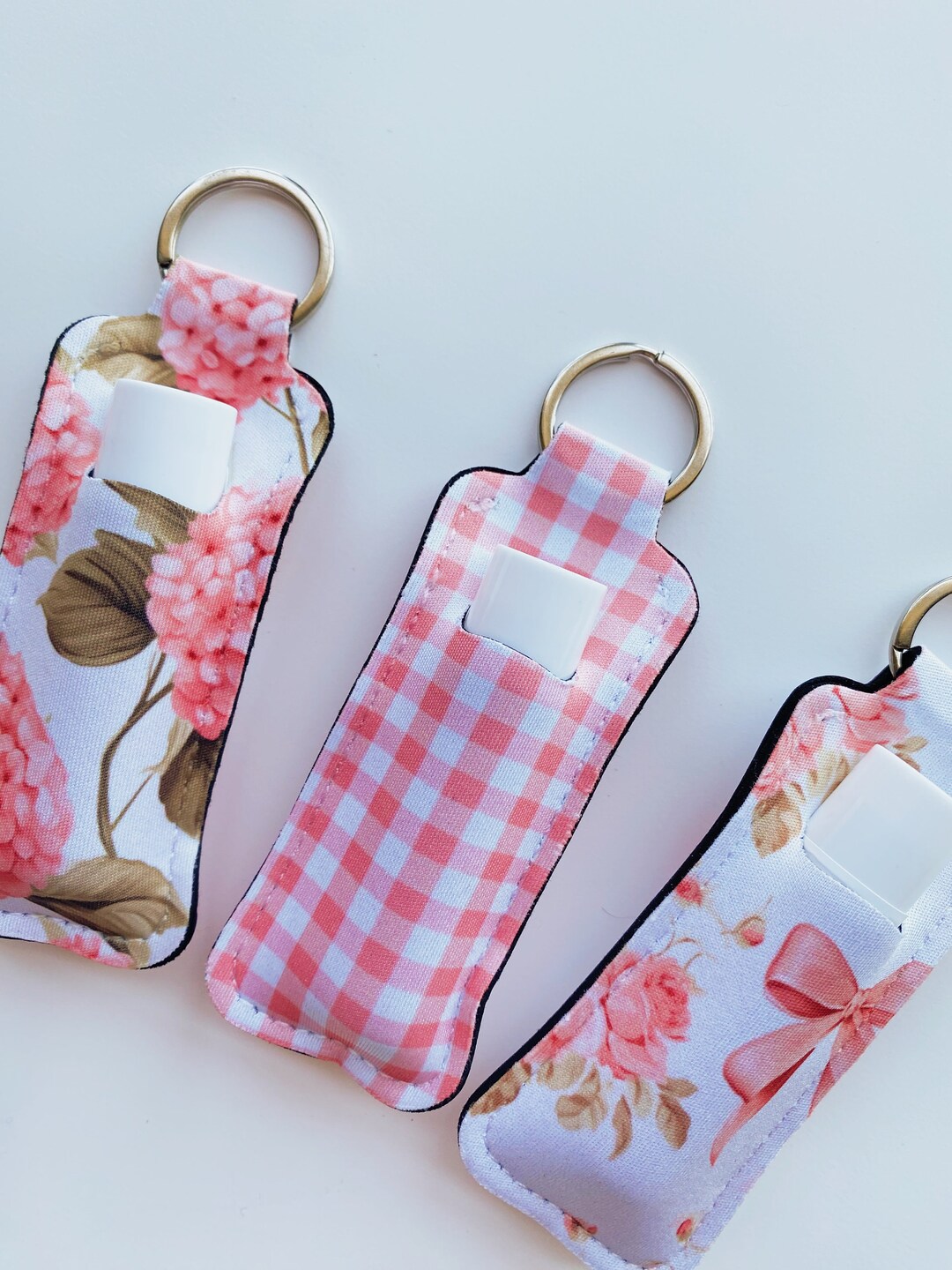 Pink Bow Chapstick Holder Keychain, Car Accessory, Chapstick Keychain ...