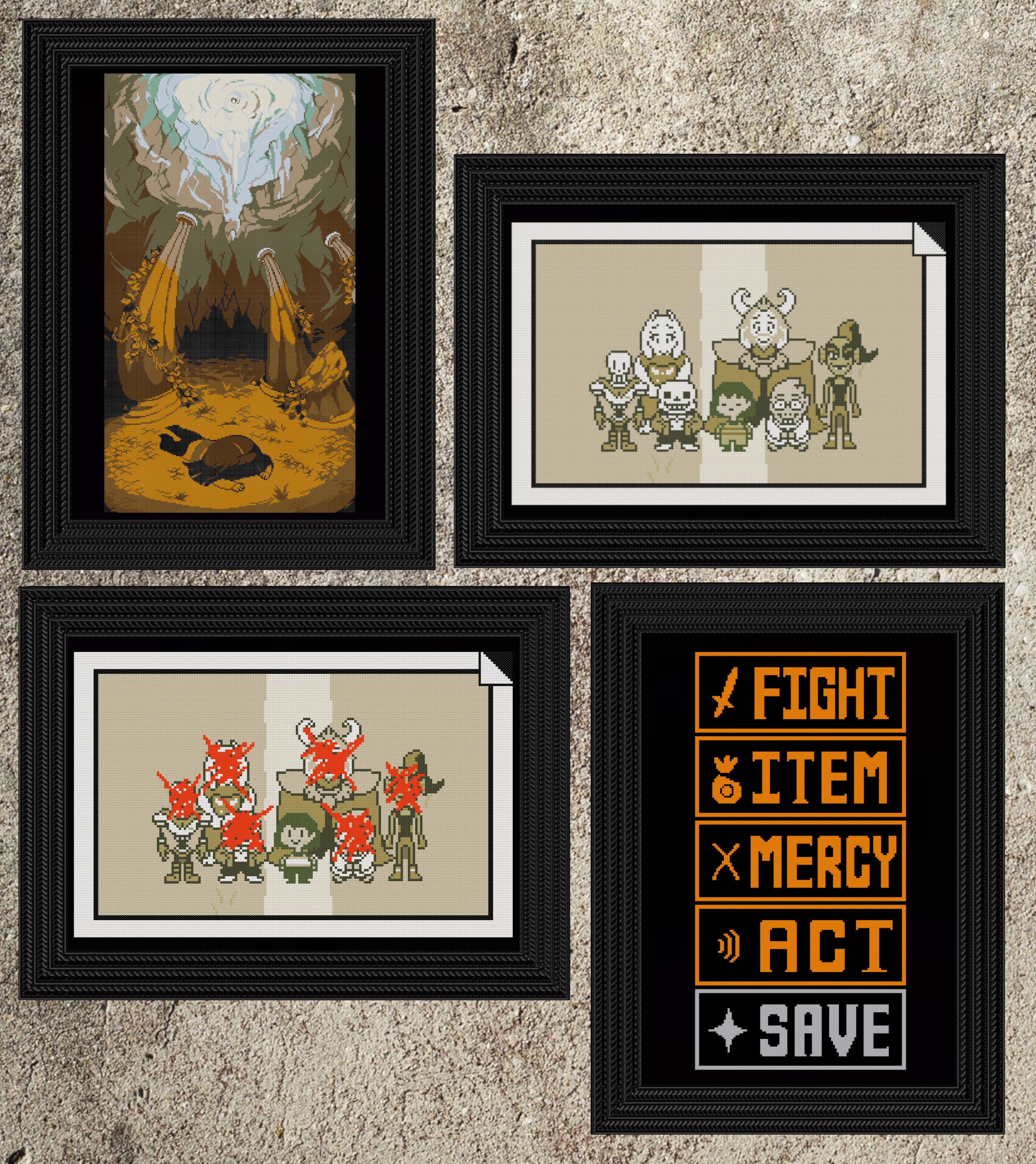 Undertale Collection Cross Stitch Patterns | Etsy