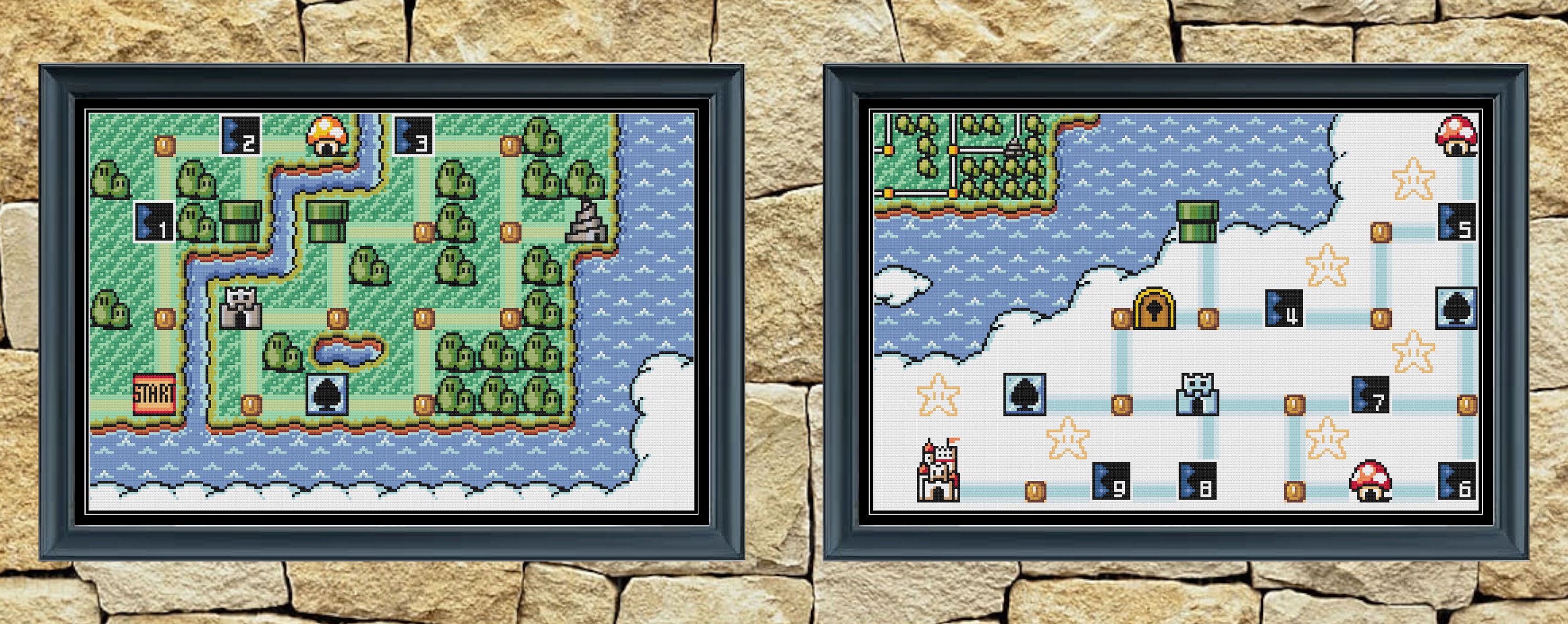 Super Mario Bros 3 All Maps Cross Stitch Pattern Collection - Etsy Canada