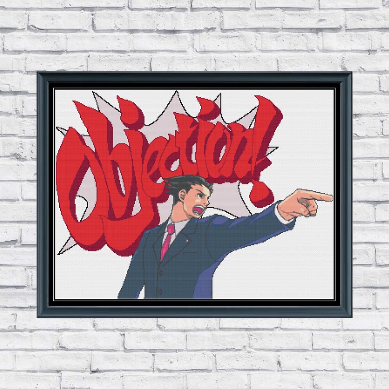 Phoenix Wright: Ace Attorney Cross Stitch Pattern Collection - Etsy