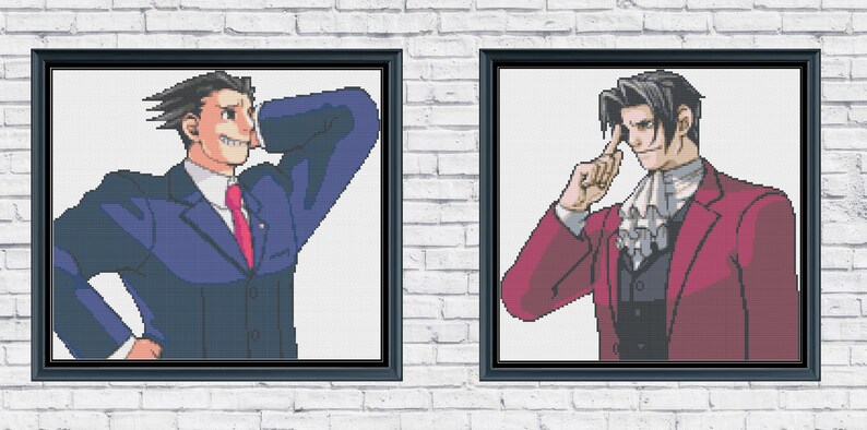 Phoenix Wright: Ace Attorney Cross Stitch Pattern Collection - Etsy