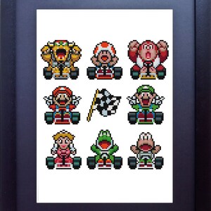 Super Mario Kart Collection Cross Stitch Patterns - Etsy