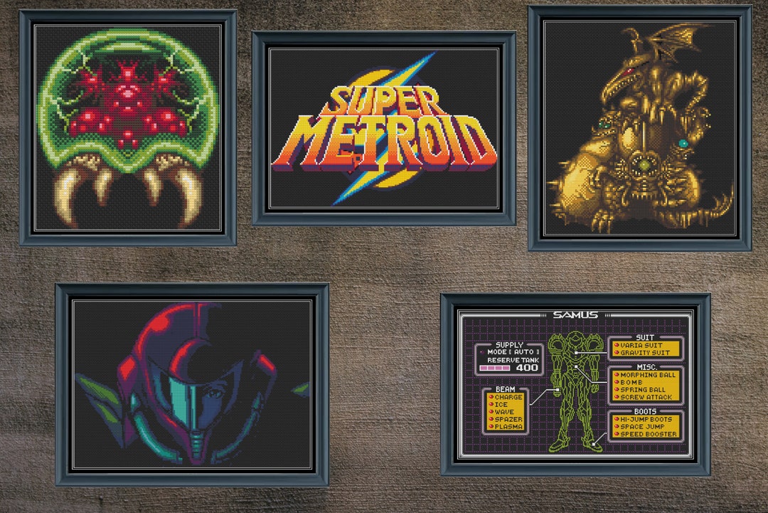 Metroid Cross Stitch Pattern Collection - Etsy