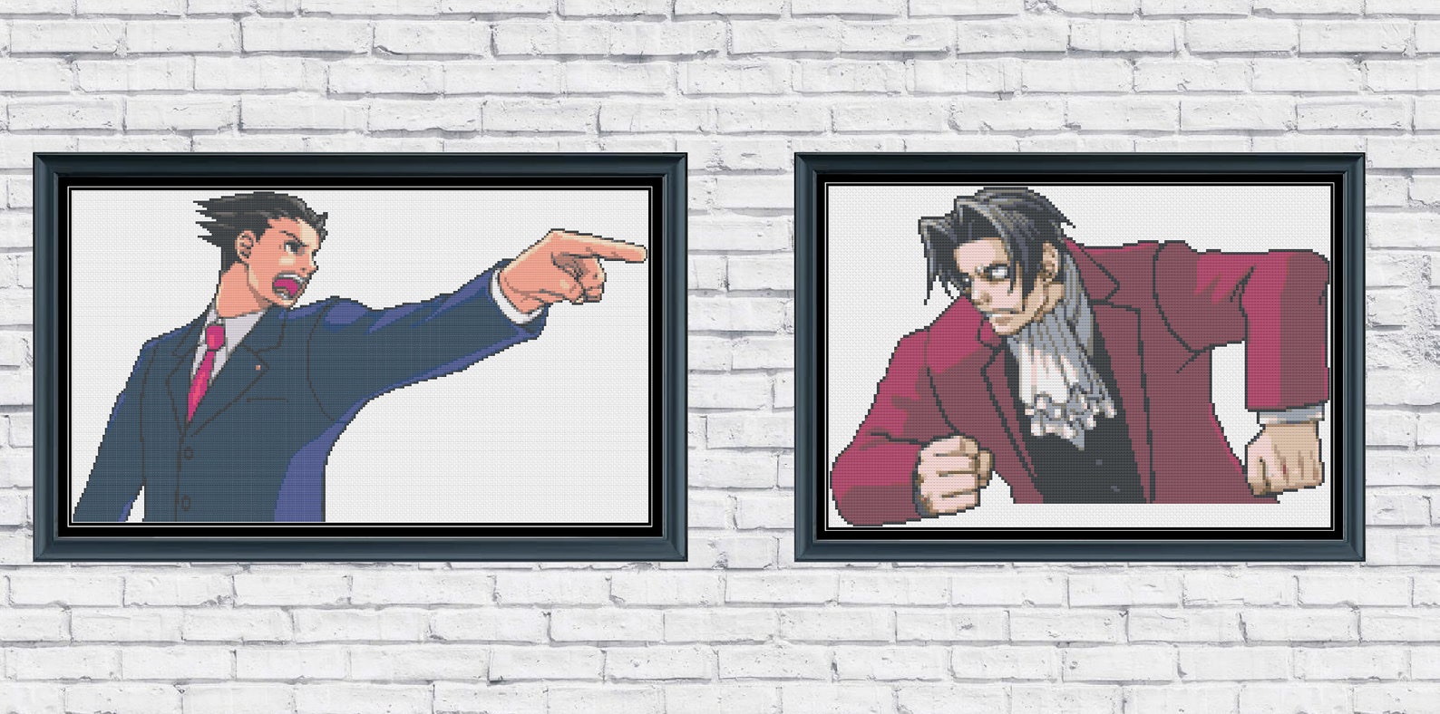 Phoenix Wright: Ace Attorney Cross Stitch Pattern Collection - Etsy