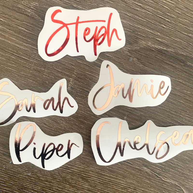Vinyl Name Sticker - Etsy