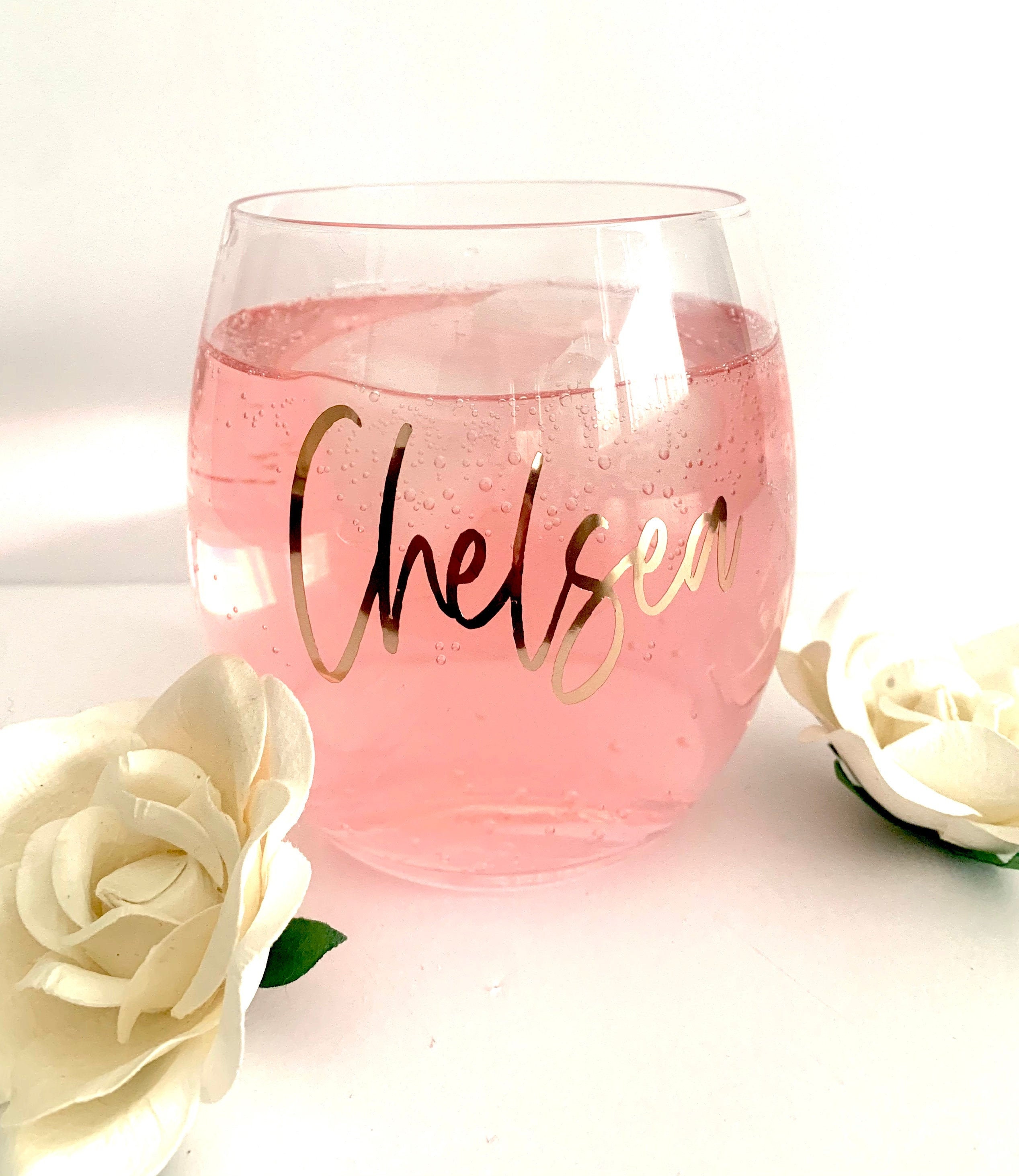 Personalized Stemless Wine Glasses Bridesmaid Gifts Bridal | Etsy