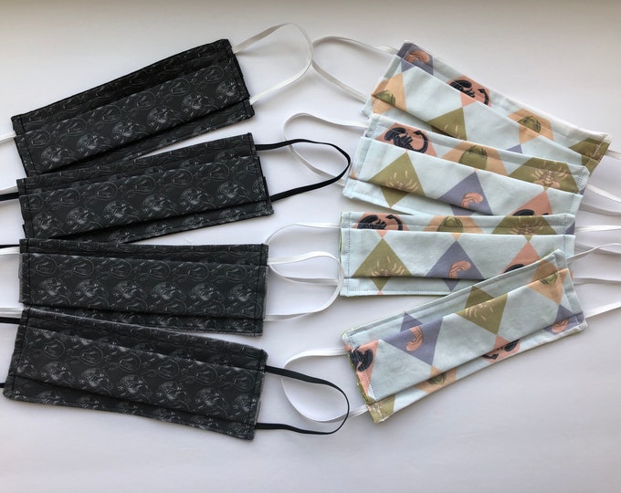 Aliens Argyle and Xenomorph Fabric Cotton Face Mask With Wire Over Nose ...