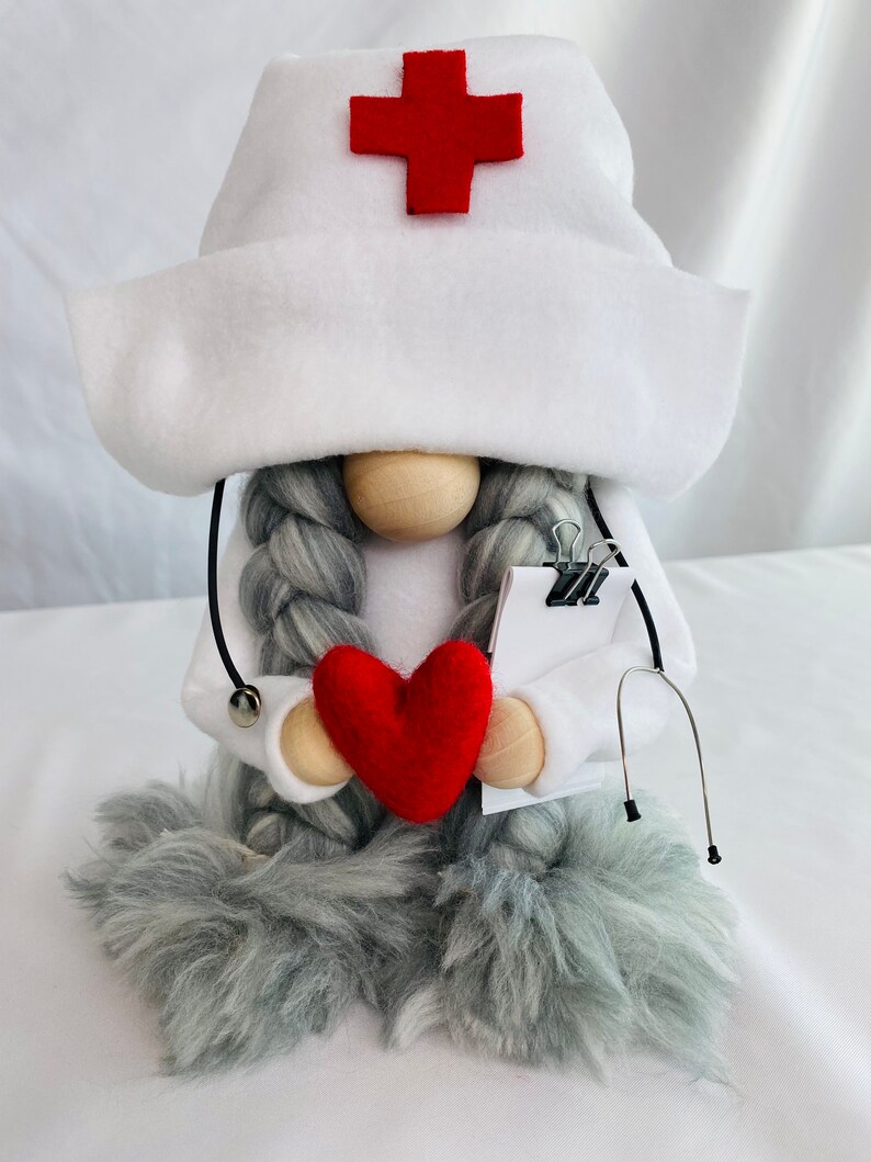 Nurse Gnome W/ Mini Stethoscope Male Female W/ Scrub Cap - Etsy