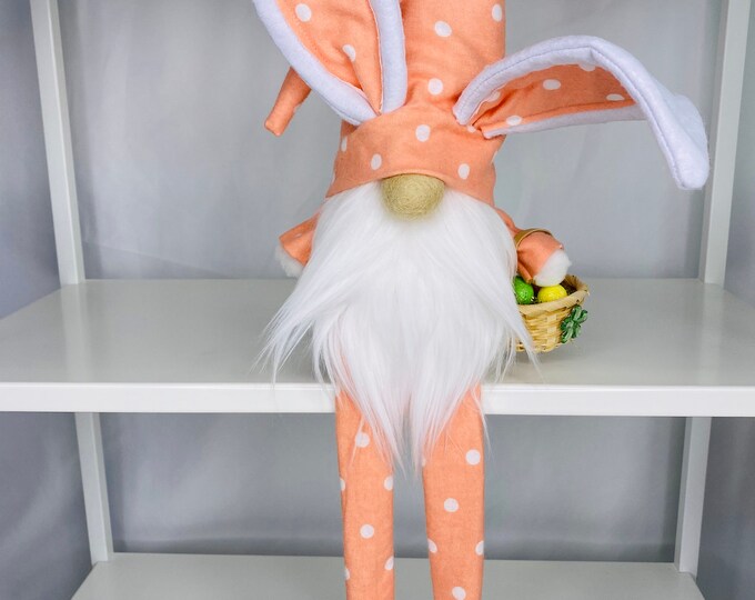 Easter Bunny Shelf Sitter Gnomes With Dangling Legs and Feet, Tomte ...