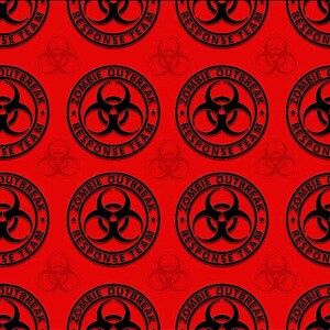 Zombie Apocalypse Outbreak Halloween Cotton Fabric Face Mask With Nose ...