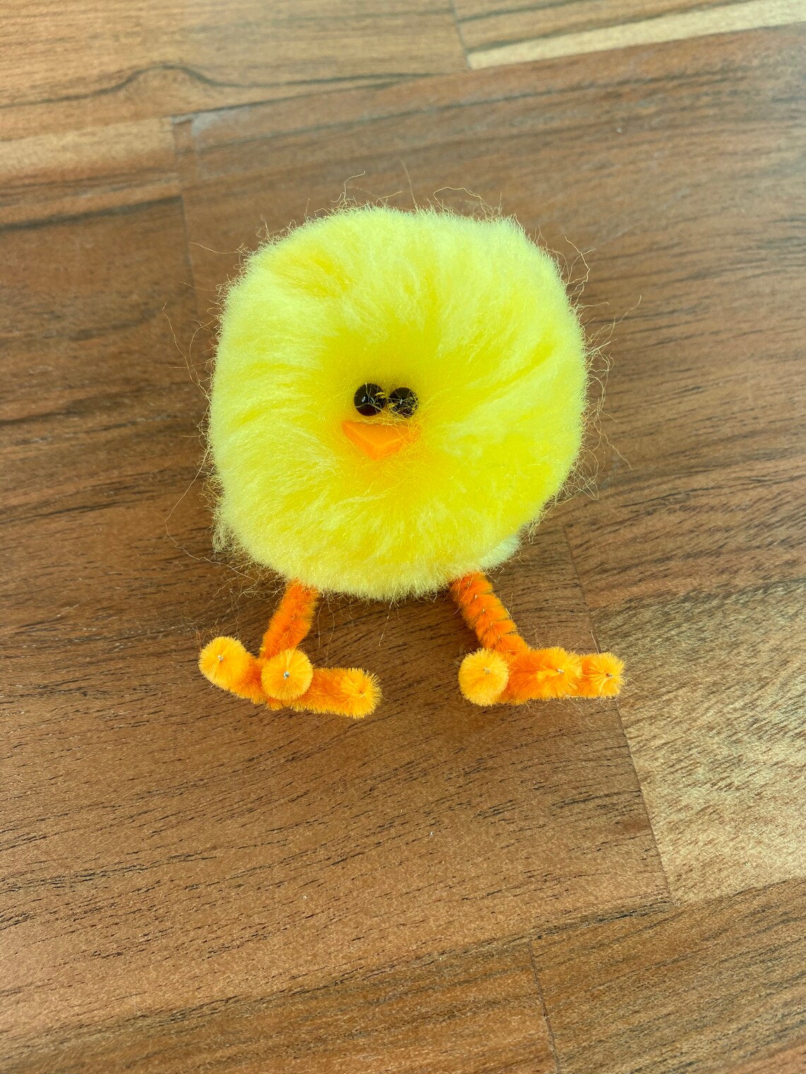 Mini Yellow Pom Pom Chick With Hand Sewn Eyes and Beak Cute - Etsy