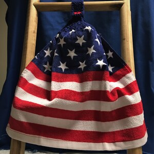 Patriotic Hanging Towels, Quality Towels, Star Buttons, Single ...