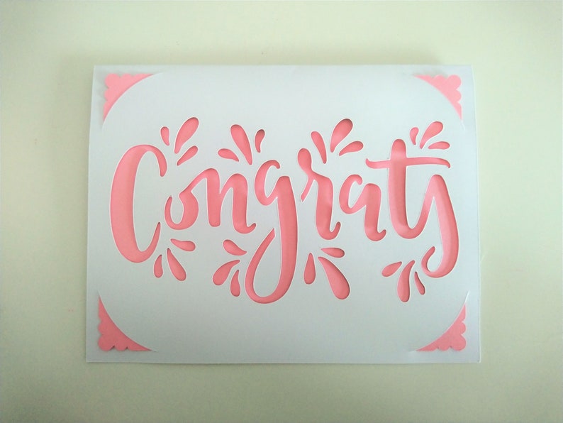 Handmade Congratulations card. Pink Blue Yellow Green Well | Etsy