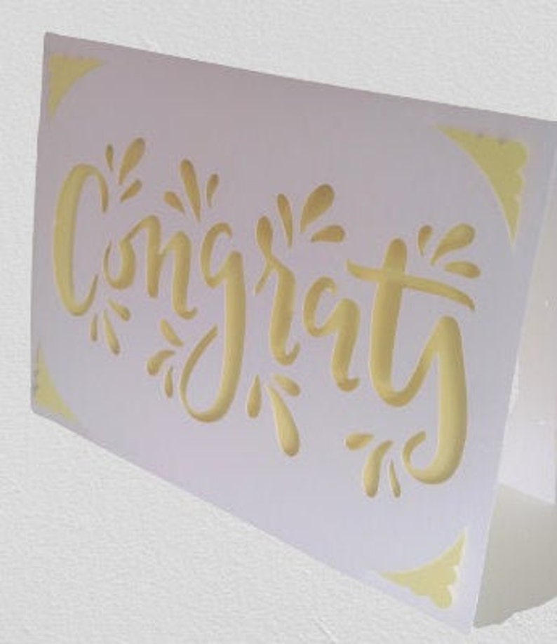 Handmade Congratulations card. Pink Blue Yellow Green Well | Etsy