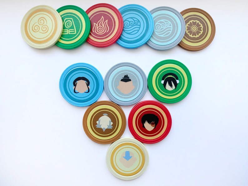 Avatar Character Tokens Avatar the Last Air Bender ATLA - Etsy Australia