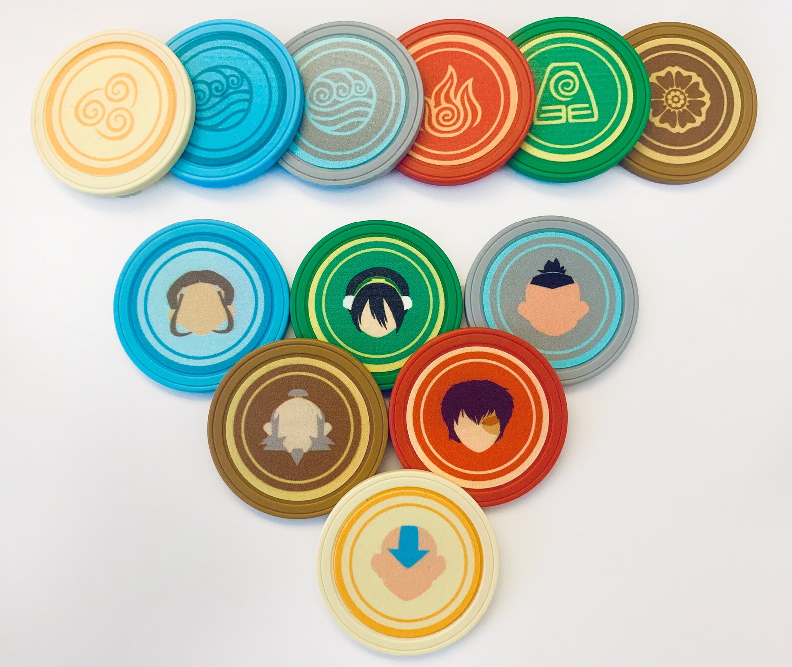 Avatar Character Tokens Avatar the Last Air Bender ATLA | Etsy