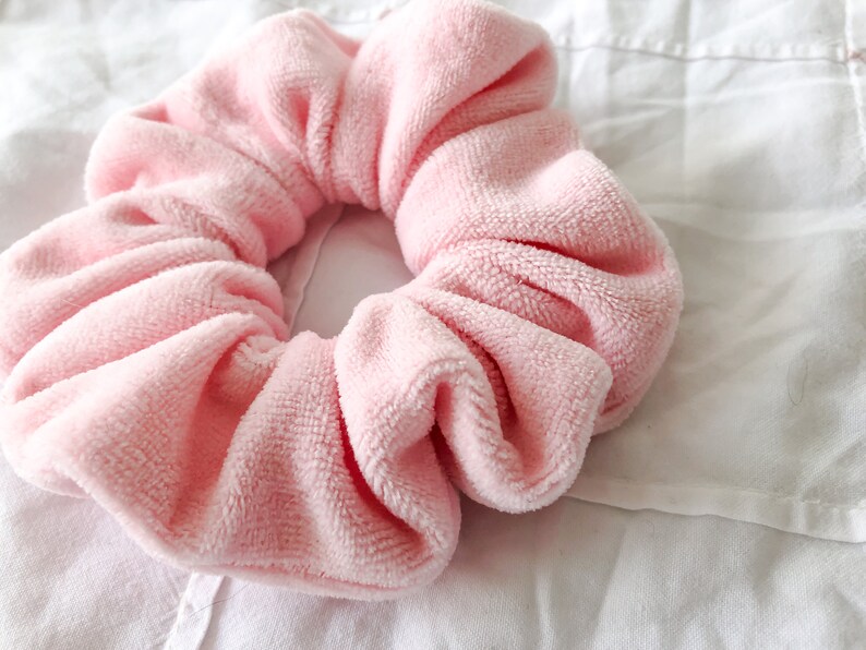 Towel Scrunchie in Pink and Purple Soft Bath Scrunchy - Etsy