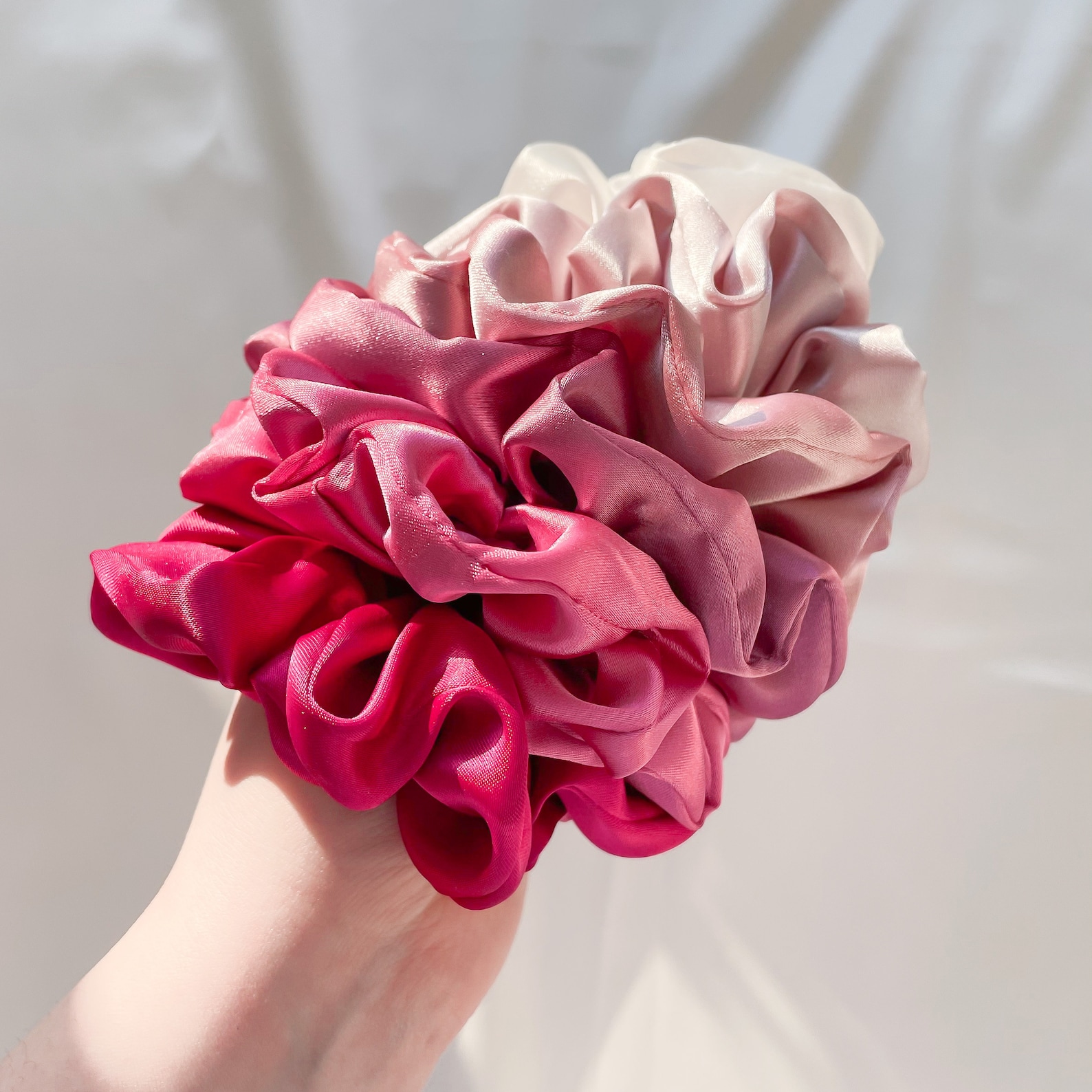 Pink Shades Silk Scrunchie Set Rose Silk Scrunchy Pack - Etsy Canada