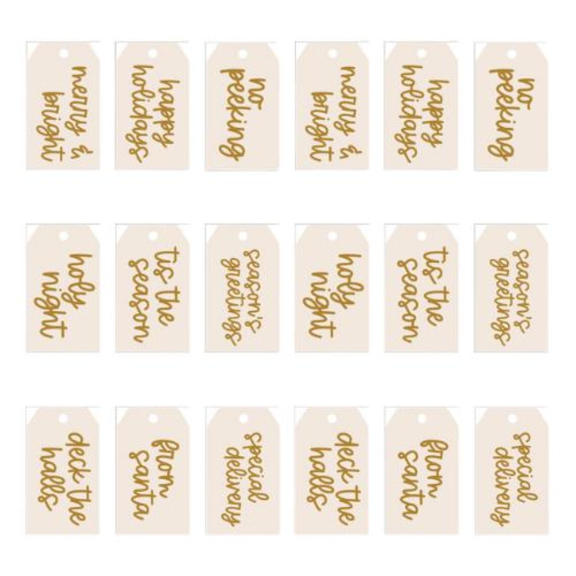 Printable Christmas Gift Tags | Neutral Holiday Art (digital Download ...