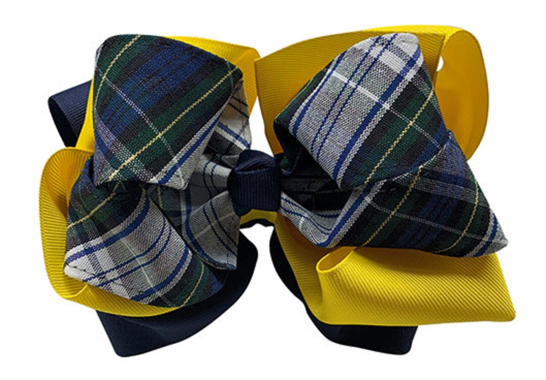 3 Layer Build-a-bow, School Uniform, Plaid Bows, Back to School, Hair ...