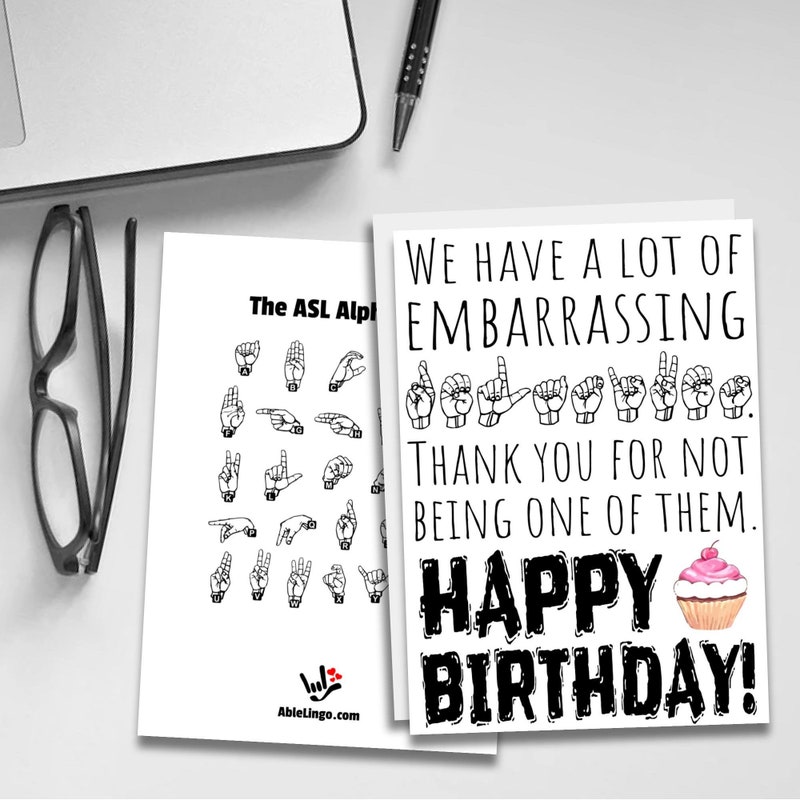 Sign Language Card - Etsy