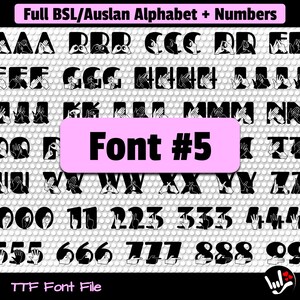 BSL Font TTF Files Auslan Fonts Type in British Sign Language Auslan ...