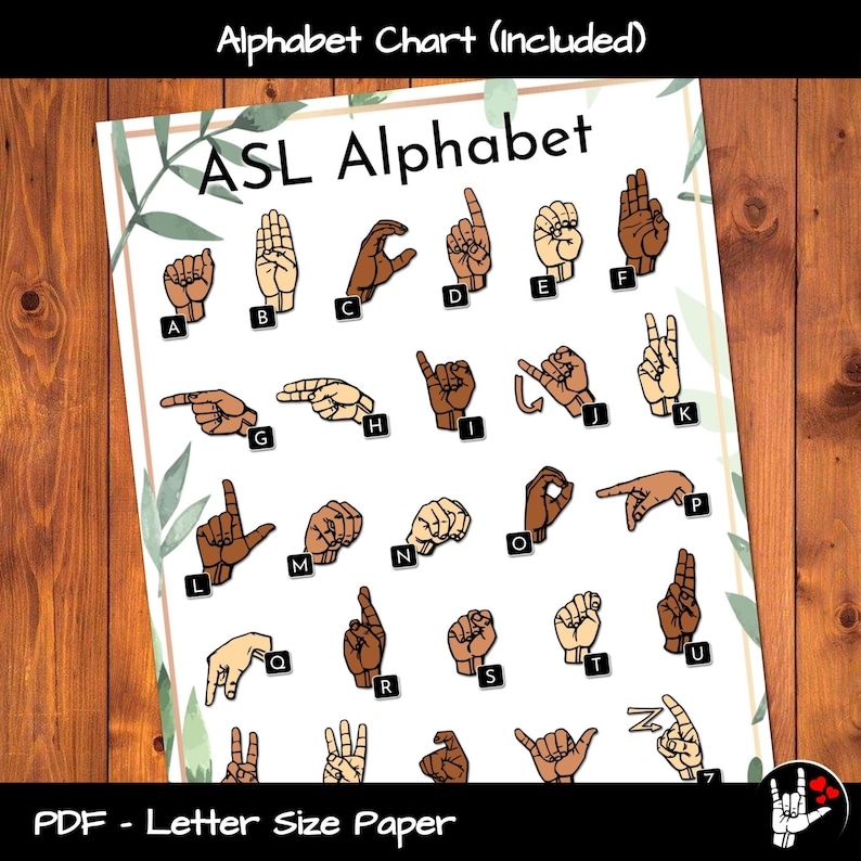 ASL Flashcards Sign Language Bundle ASL Abcs Abc - Etsy