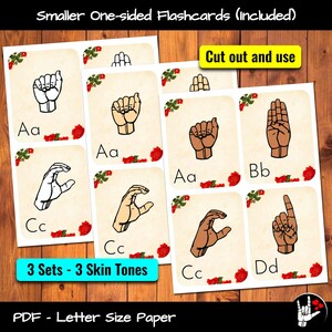 ASL Flashcards Sign Language Bundle ASL Abcs Abc - Etsy