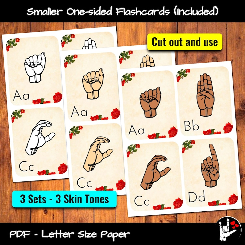 ASL Flashcards Sign Language Bundle ASL Abcs Abc - Etsy
