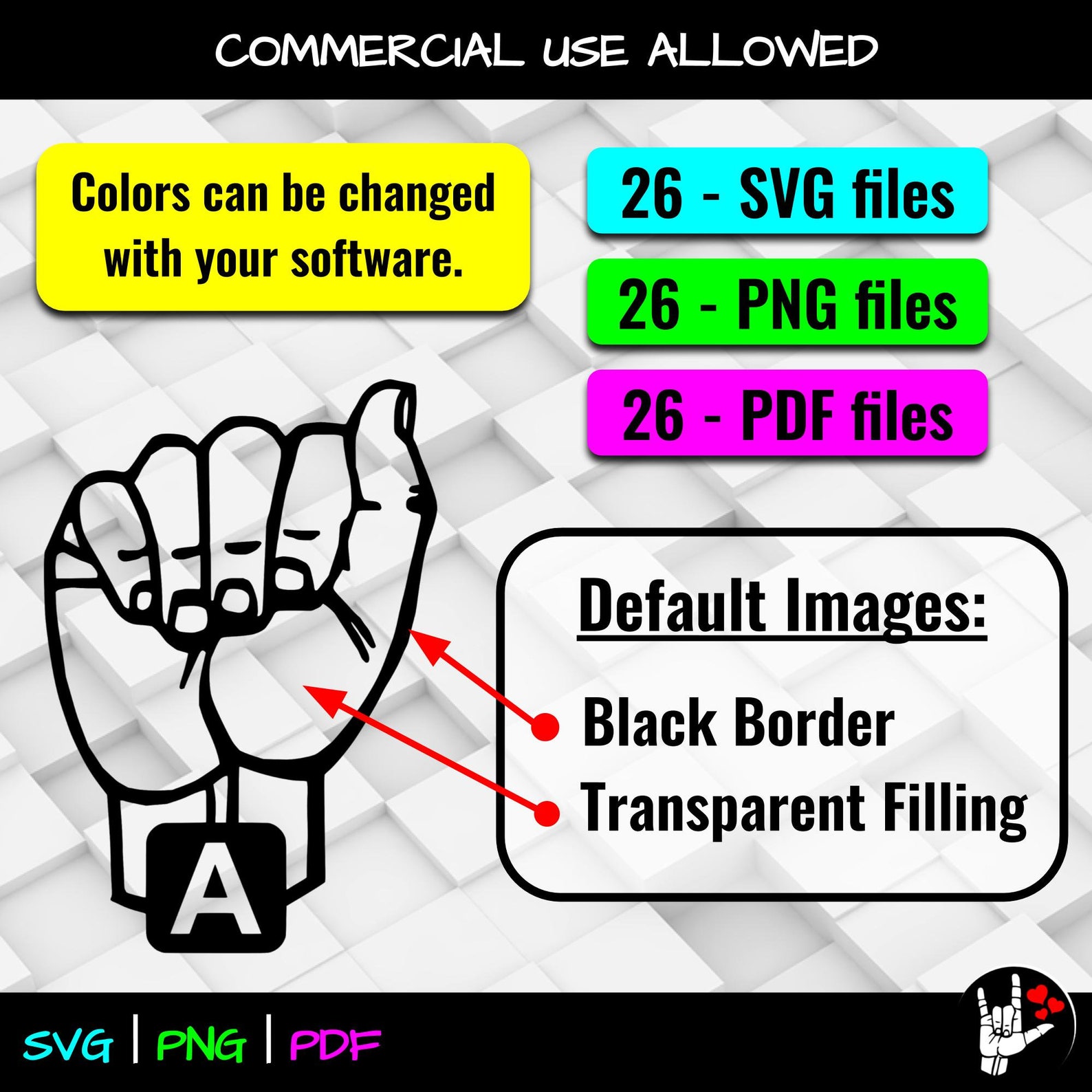 ASL SVG Sign Language Alphabet SVG • American Sign Language Svg • Asl ...