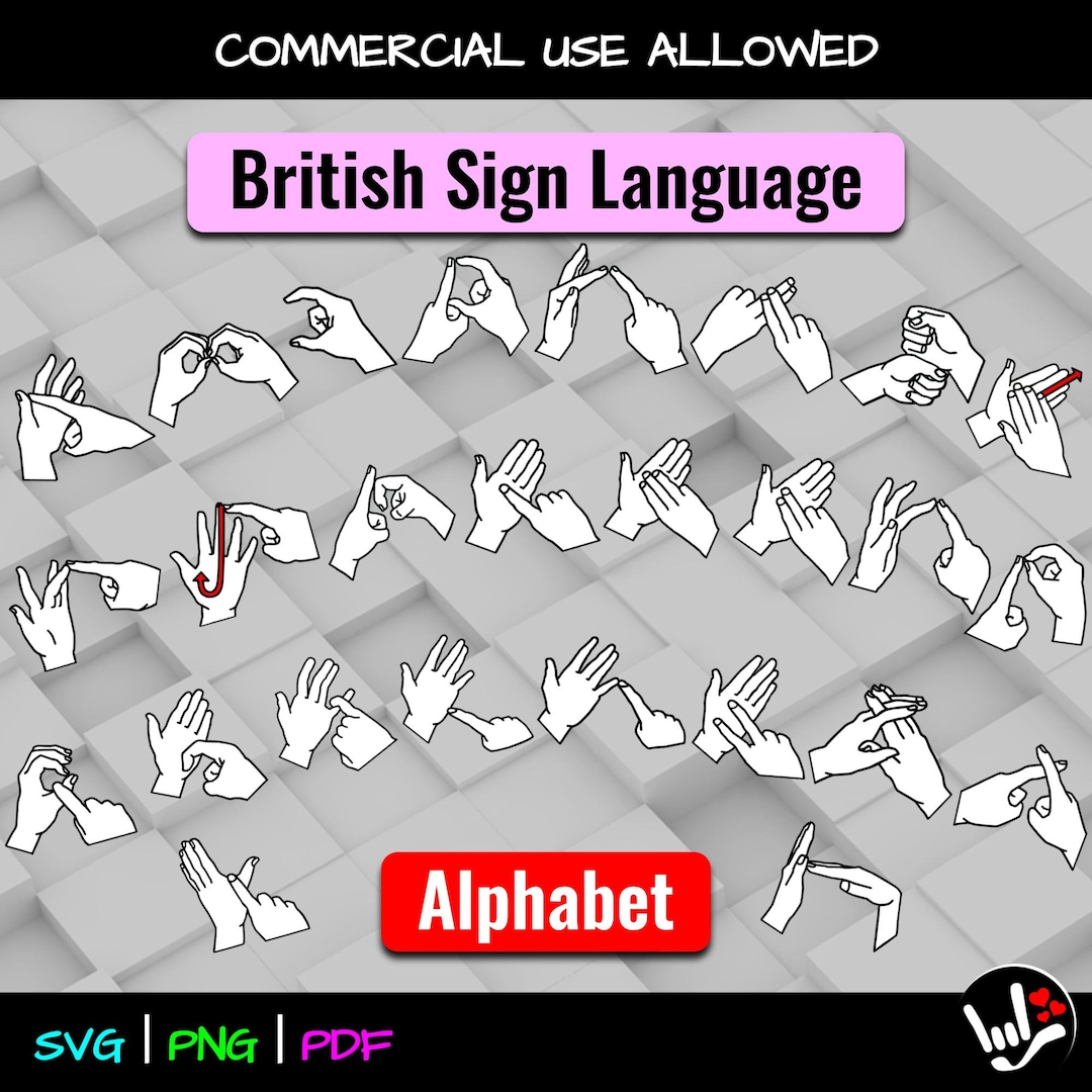 BSL Alphabet Sign Language Alphabet SVG British Sign Language Svg Bsl ...