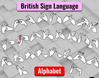 BSL Alphabet Sign Language Alphabet SVG British Sign Language Svg Bsl ...