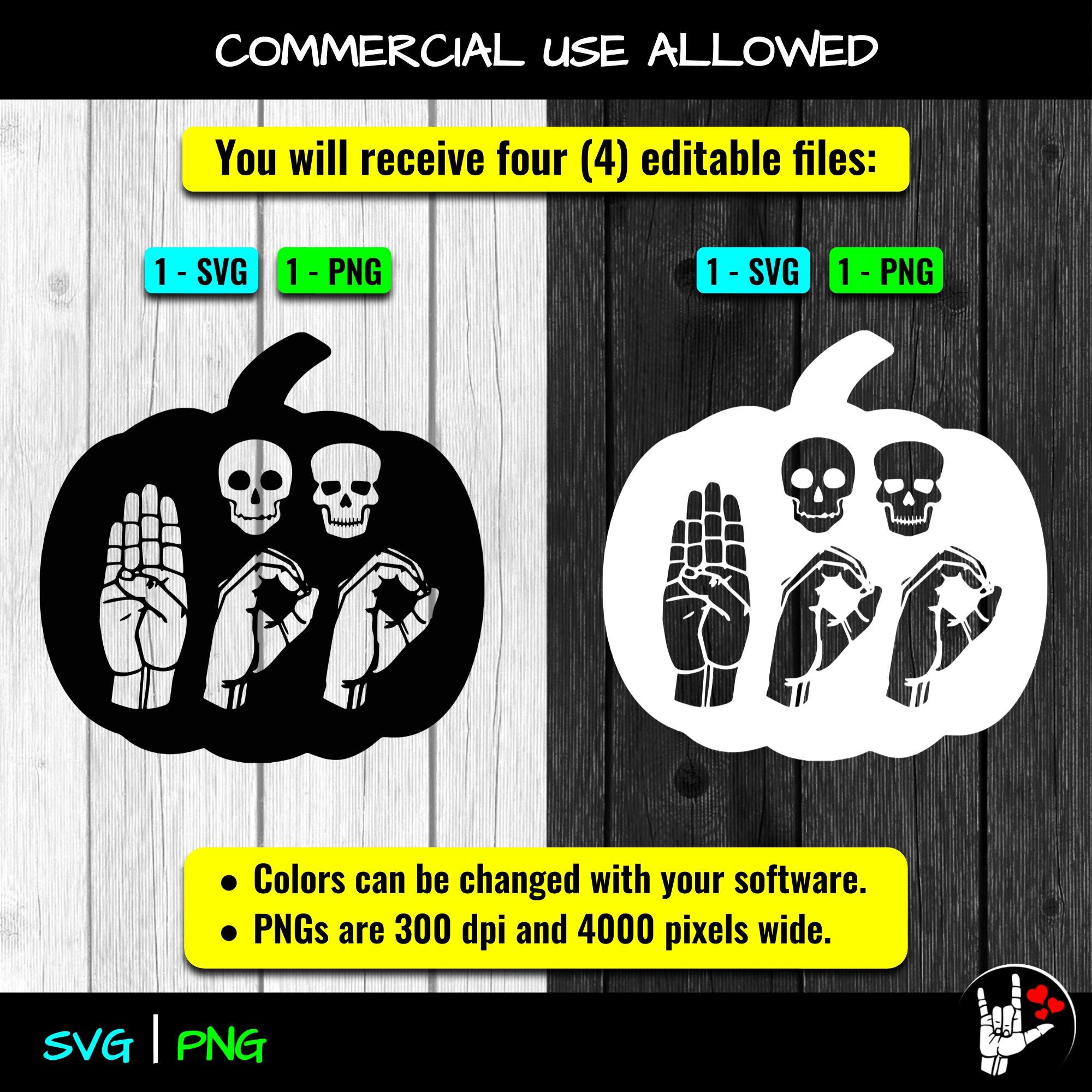 ASL SVG Halloween Boo Sign Language SVG Cut Files - Etsy Ireland