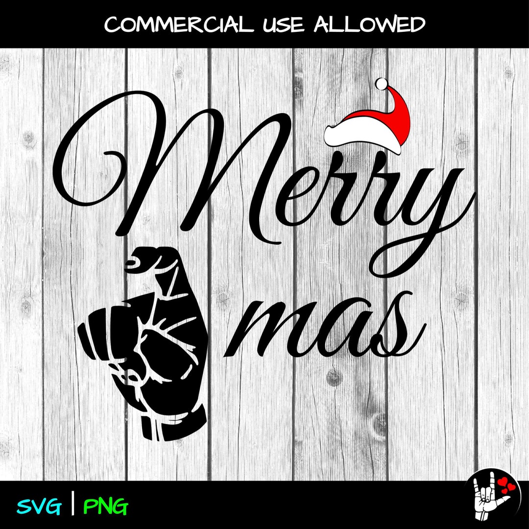 ASL SVG Merry Xmas Christmas Santa Sign Language Svg Cut - Etsy