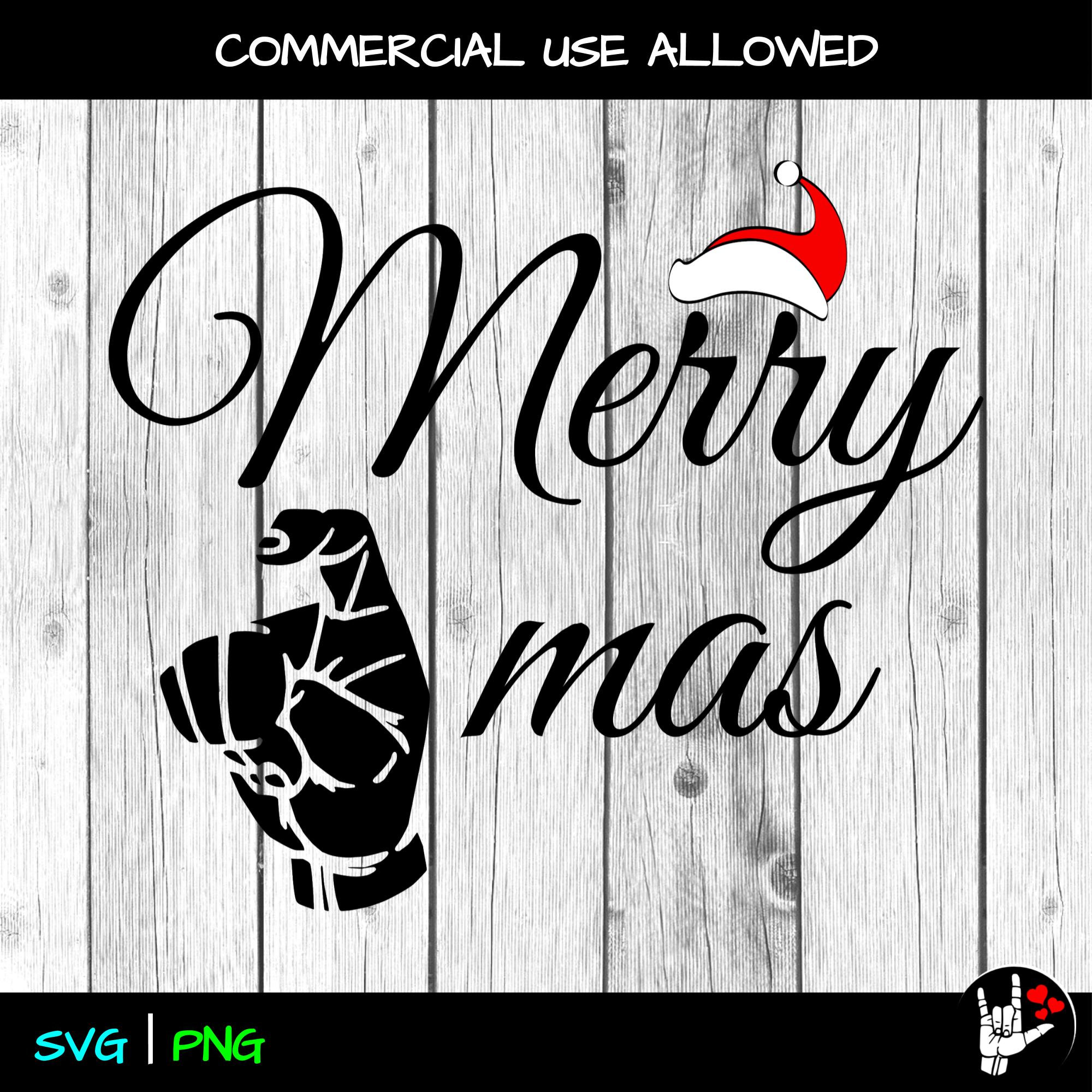 ASL SVG Merry Xmas Christmas Santa Sign Language Svg Cut - Etsy