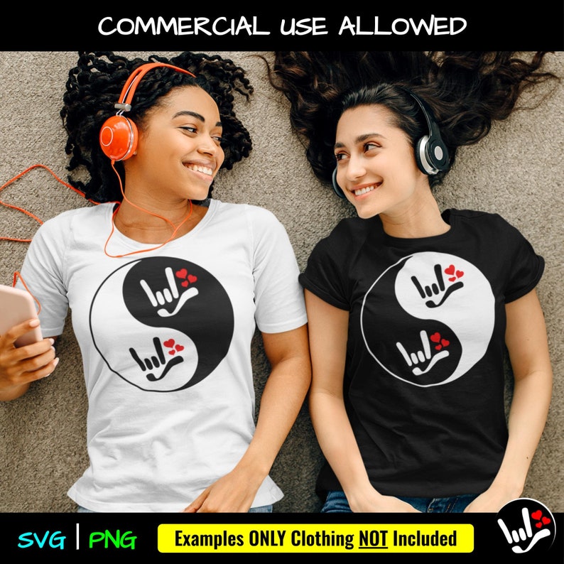 ASL SVG ILY I Love You Yin Yang Sign Language Svg Cut Files Printable ...