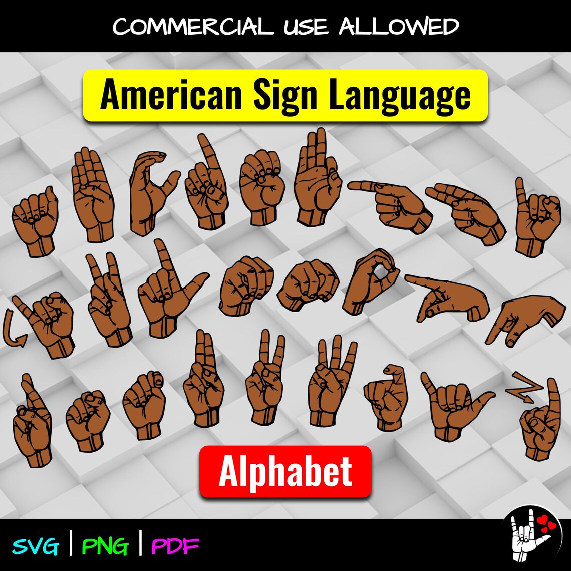 ASL SVG Sign Language Alphabet SVG American Sign Language - Etsy Singapore